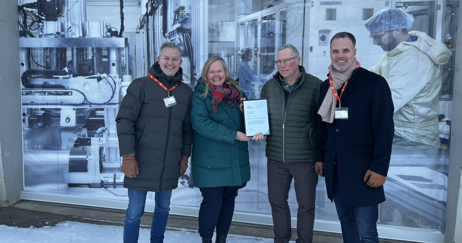 IFE fikk Ahlin Novateurs Omdømmepris - IFE